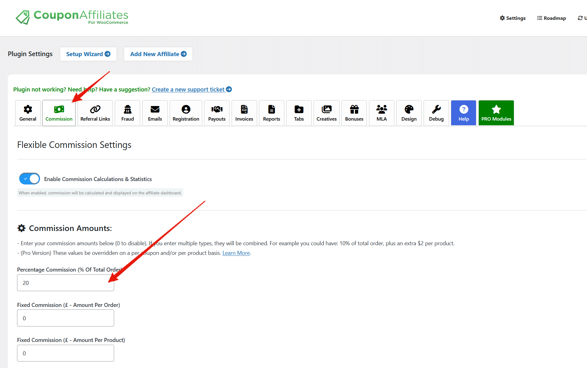 Flexible Commission Settings - Coupon Affiliates